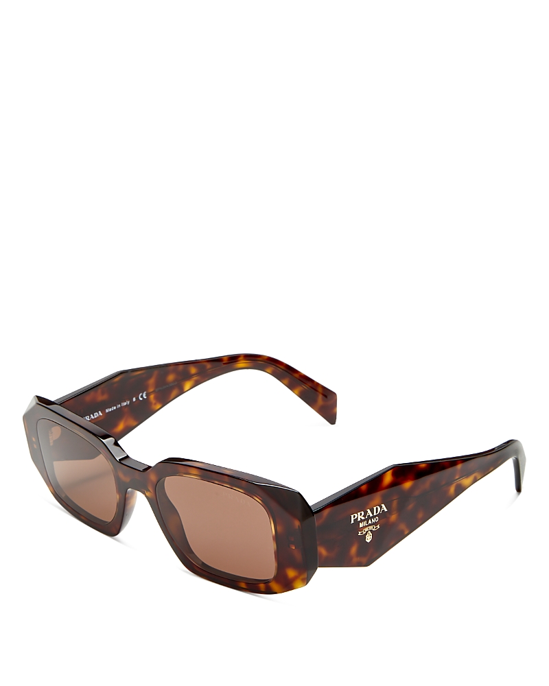 Prada Symbole Rectangular Sunglasses - Tortoise/Brown | Editorialist