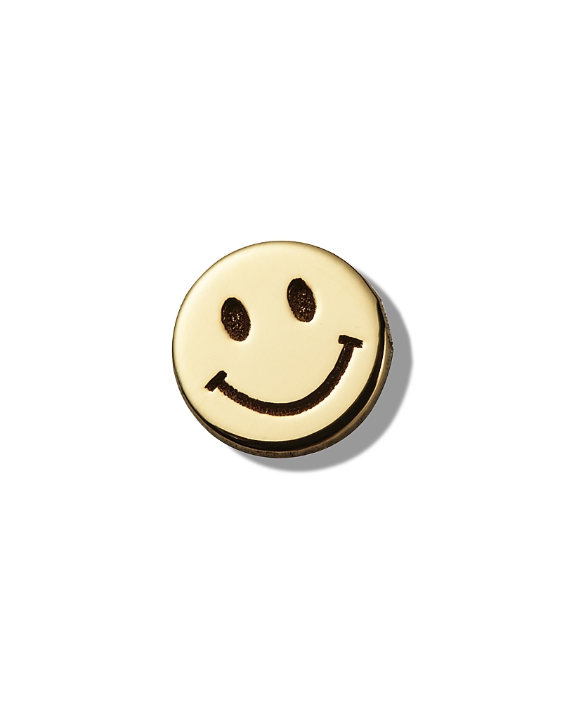 Zoe Chicco 14k Yellow Smiley Face Single Stud Earring - Gold | Editorialist