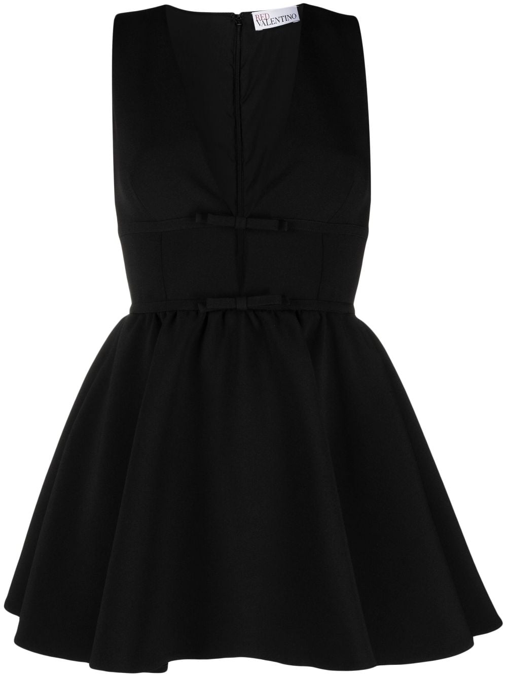 red valentino black dress with bow Red Valentino Black One Shoulder Mesh Bow Mini Dress Size 2