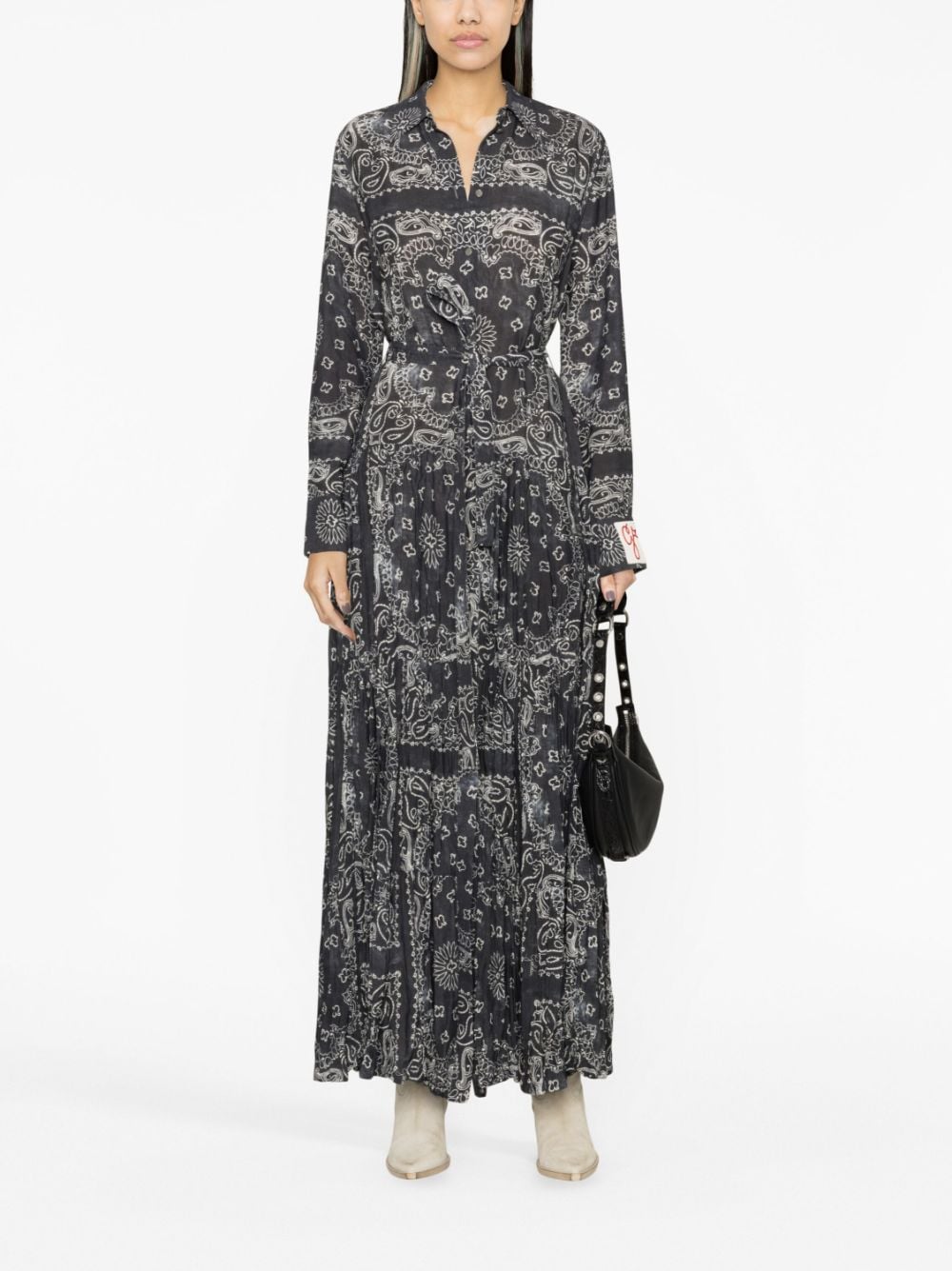 GOLDEN GOOSE Golden Goose Paisley-Print Maxi Shirt Dress