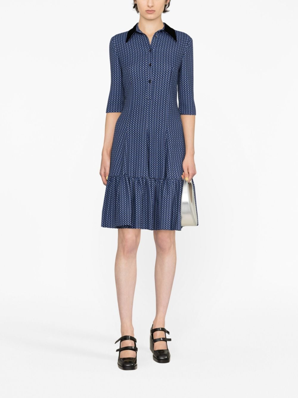 TALBOT RUNHOF Patterned Jacquard Mini Dress