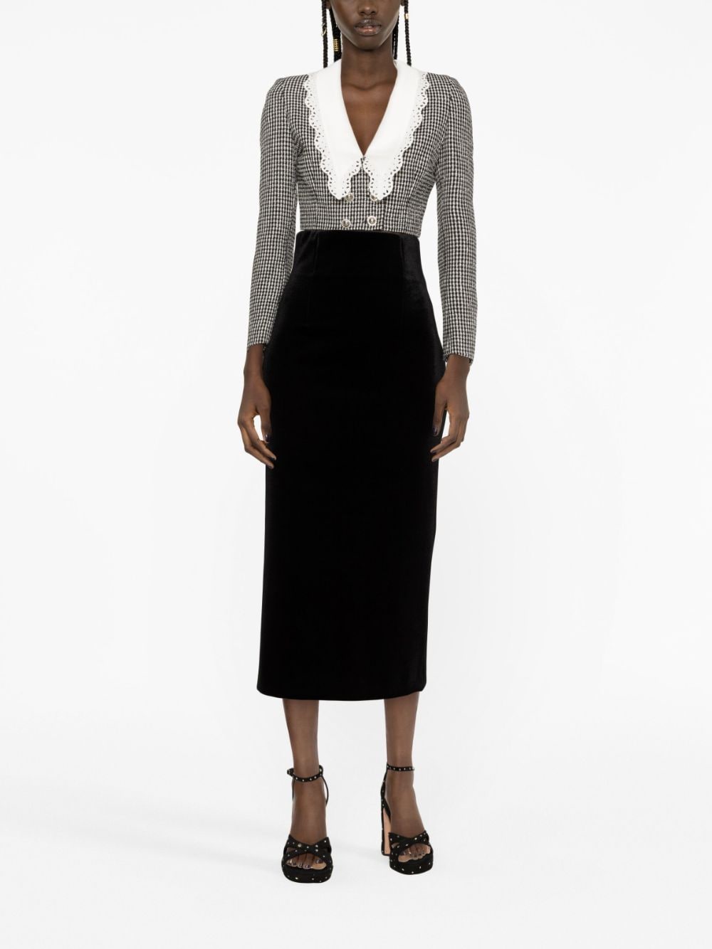 PHILOSOPHY DI LORENZO SERAFINI Philosophy Di Lorenzo Serafini Stretch Velvet Straight Skirt