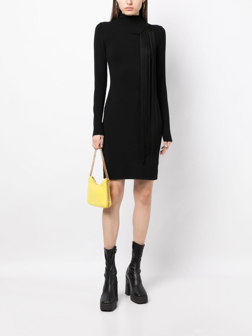 STELLA MCCARTNEY Stella McCartney Asymmetric Fringed Knitted Dress