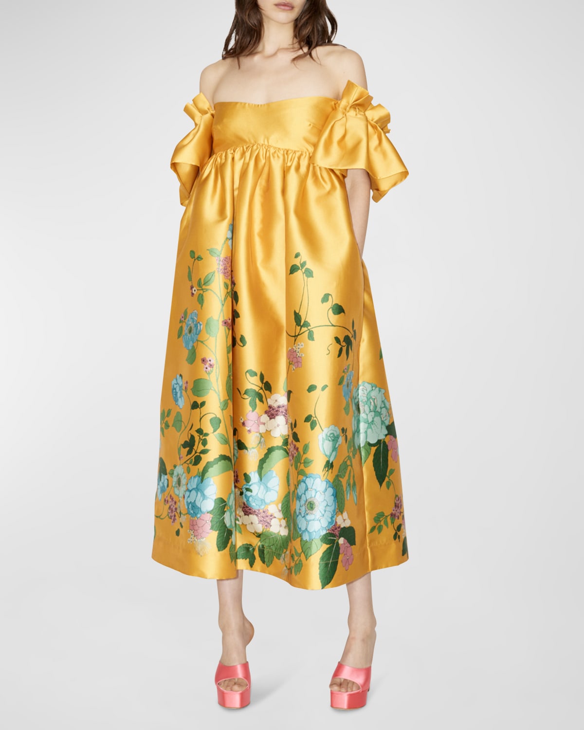 knee length dresses for ladies Deep V Day Gown - MIDI
