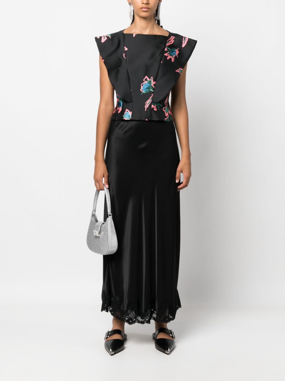 PHILOSOPHY DI LORENZO SERAFINI Floral-Print Sleeveless Top