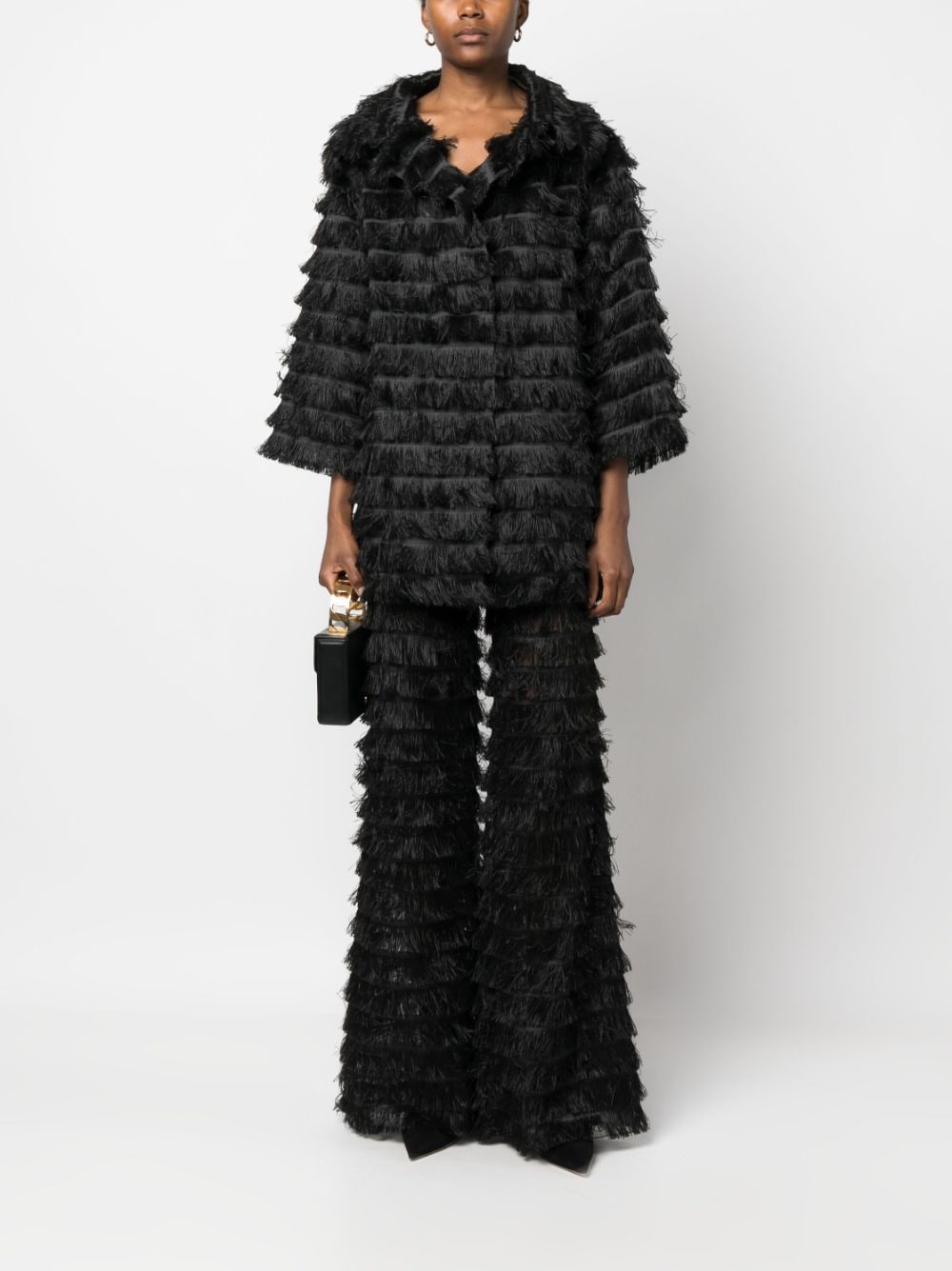 ALBERTA FERRETTI Alberta Ferretti Long-Sleeves Fringed Jacket