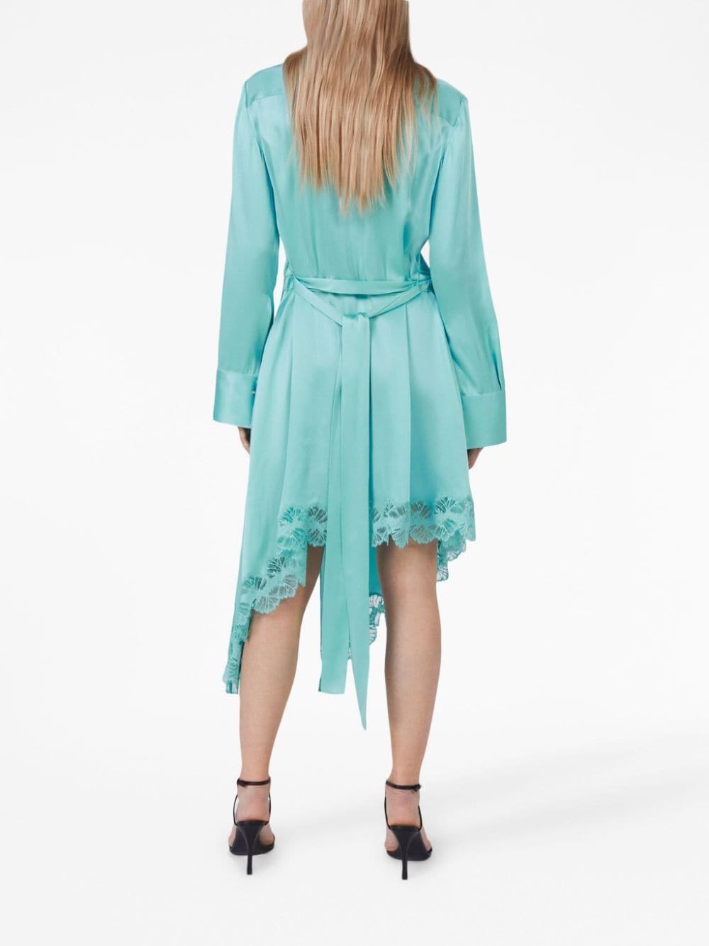 ghost meryl dress blue Olivia Kimono
