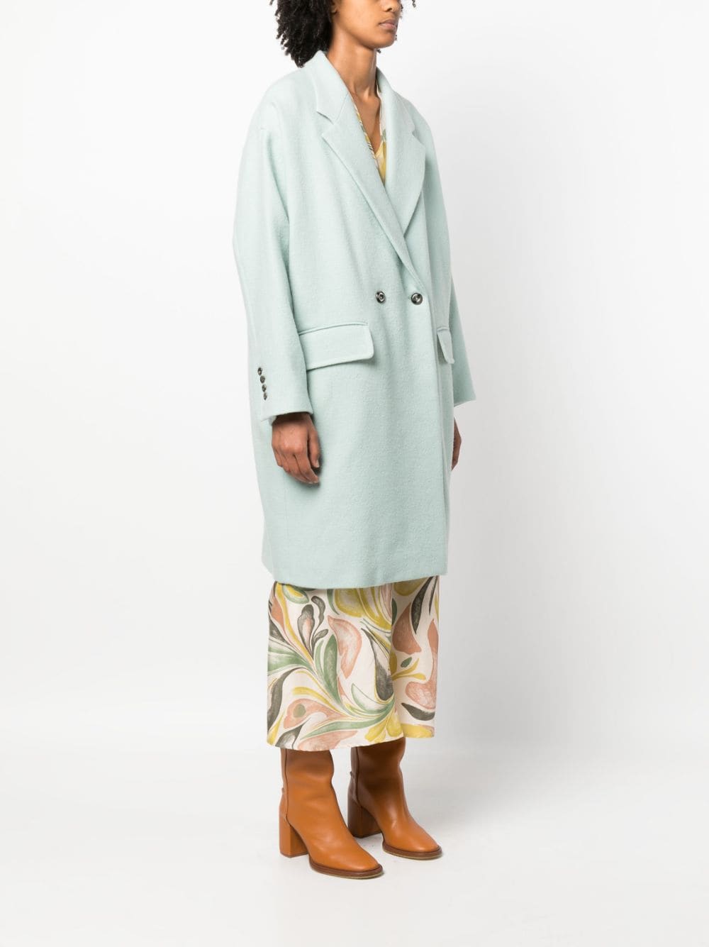 ALYSI Alysi Double-Breasted Wool Coat
