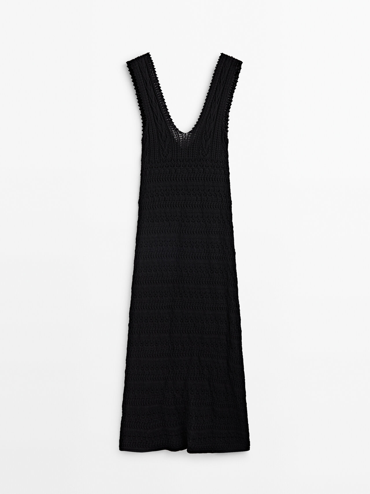 massimo dutti crochet dress GUIPURE RED lined size 6 Massimo Dutti Long Dress With