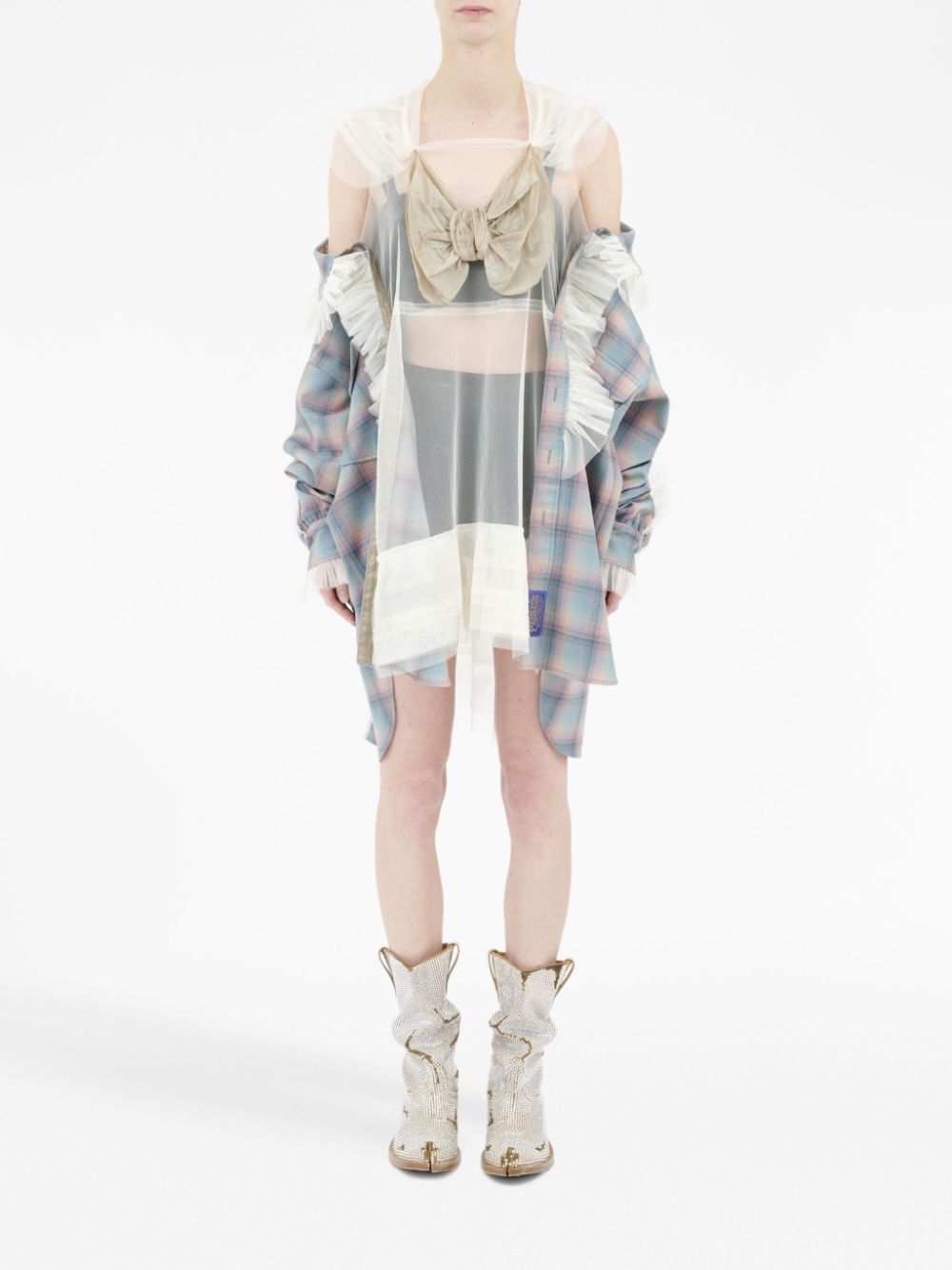 MAISON MARGIELA Maison Margiela x Pendleton Wool Tulle Shirt