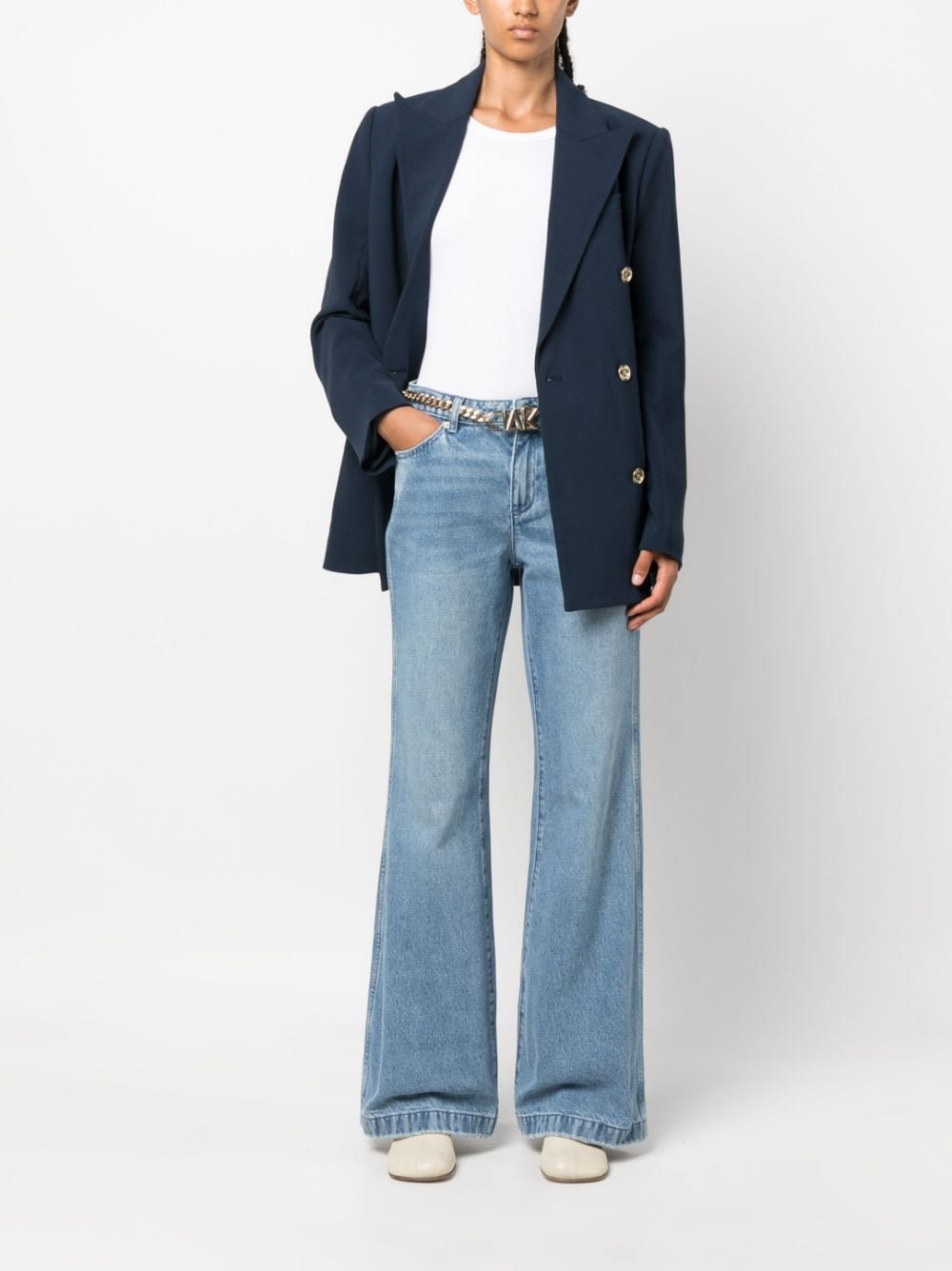 MICHAEL KORS MICHAEL Michael Kors Logo Button Blazer