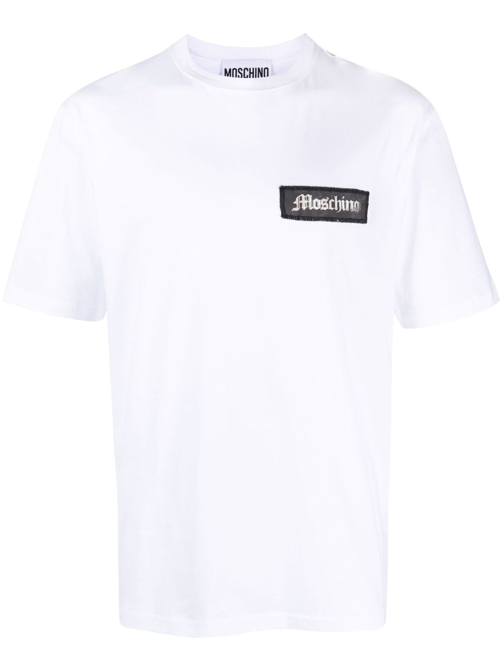 MOSCHINO logo-patch cotton t-shirt