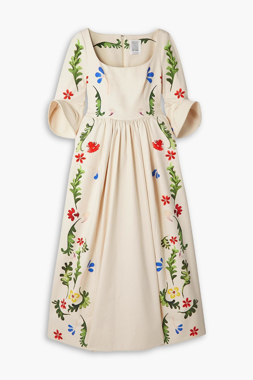 Rosie Assoulin Secret Garden Floral-Print Cotton-Canvas Maxi Dress White In Ecru - 55% Off | Editorialist Rosie Assoulin Secret Garden Floral-Print Cotton-Canvas Maxi Dress White In Ecru - 55% Off | Editorialist