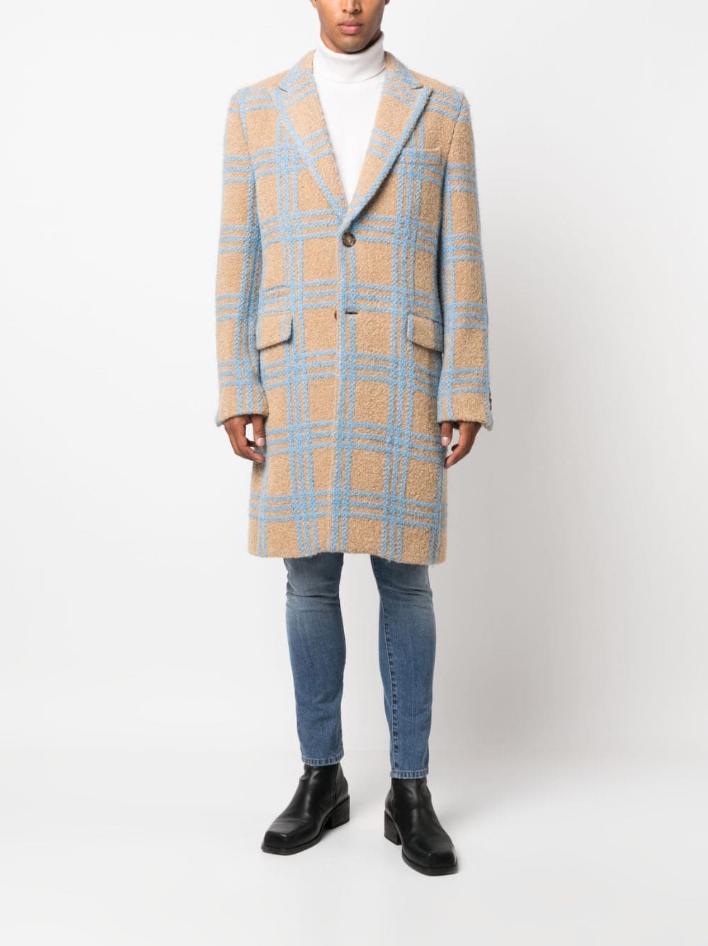 PHILIPP PLEIN Philipp Plein Checked Single-Breasted Coat