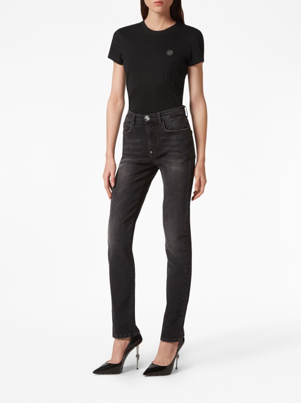 PHILIPP PLEIN Philipp Plein Mid-Rise Straight-Leg Jeans