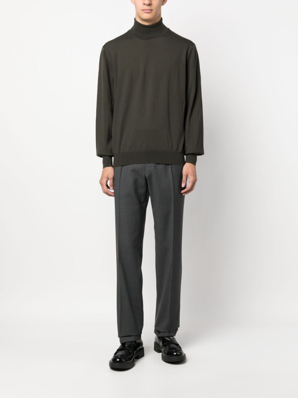 CANALI Straight-Leg Wool Trousers