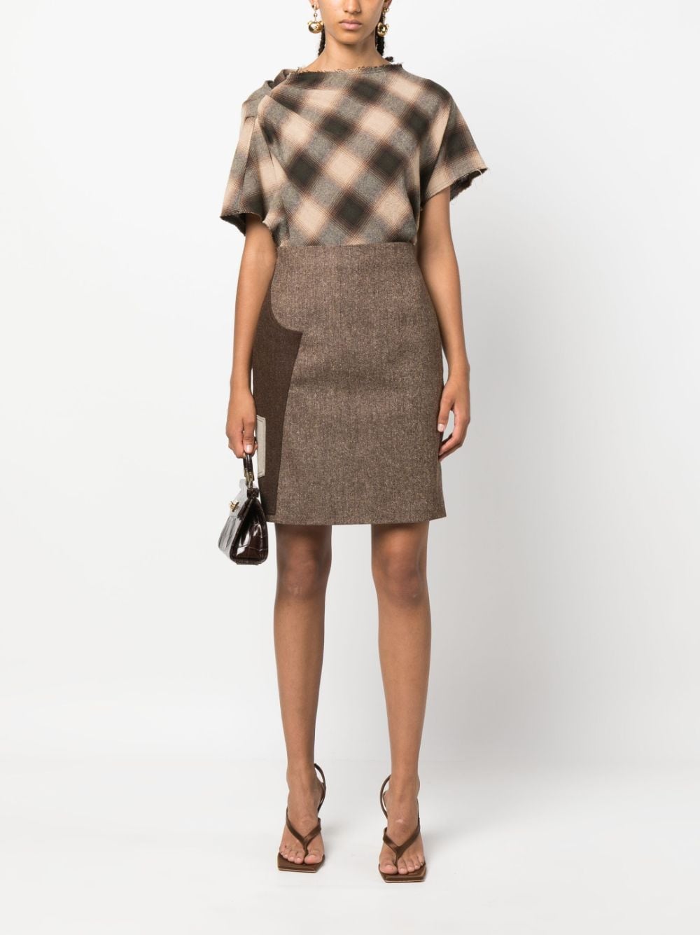 MOSCHINO Moschino Contrasting Panel Pencil Skirt
