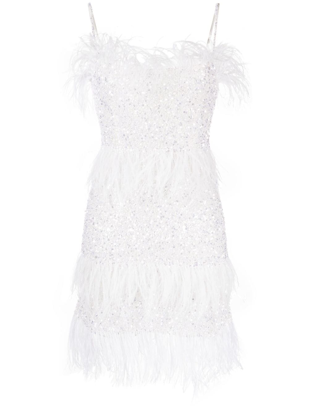 RACHEL GILBERT Rachel Gilbert Frenchy Feather Minidress