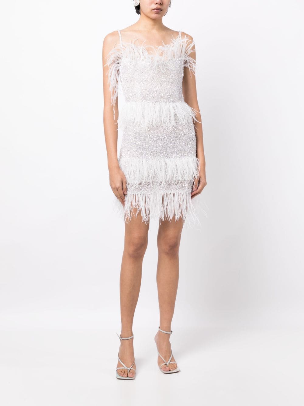 RACHEL GILBERT Rachel Gilbert Frenchy Feather Minidress
