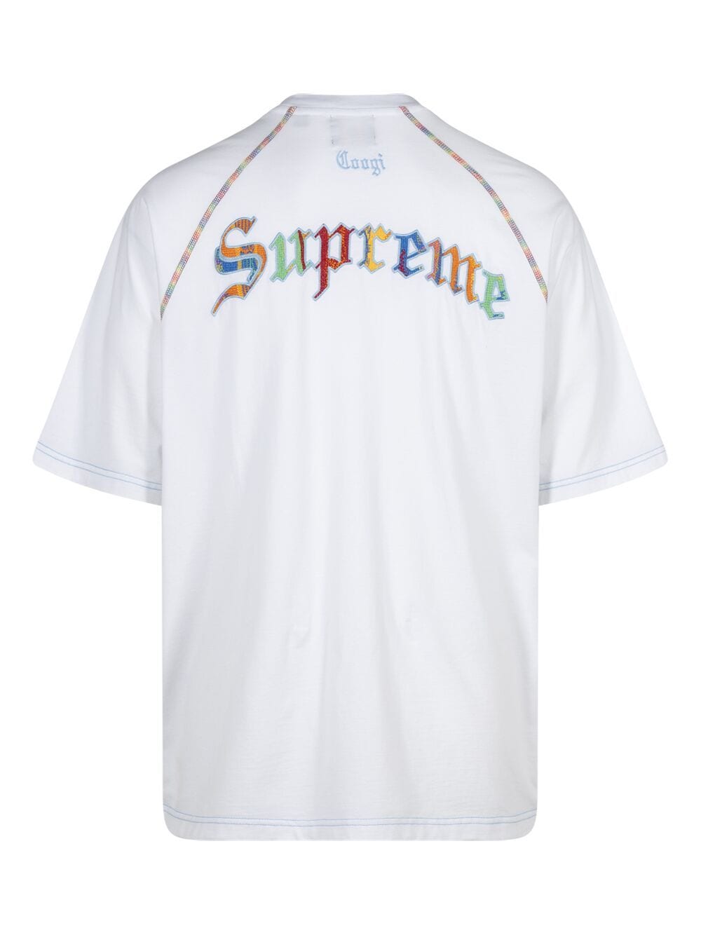 Supreme COOGI Tシャツ ホワイト 刺繍ロゴ Supreme X Coogi Embroidered-Motif Cotton T-Shirt - White