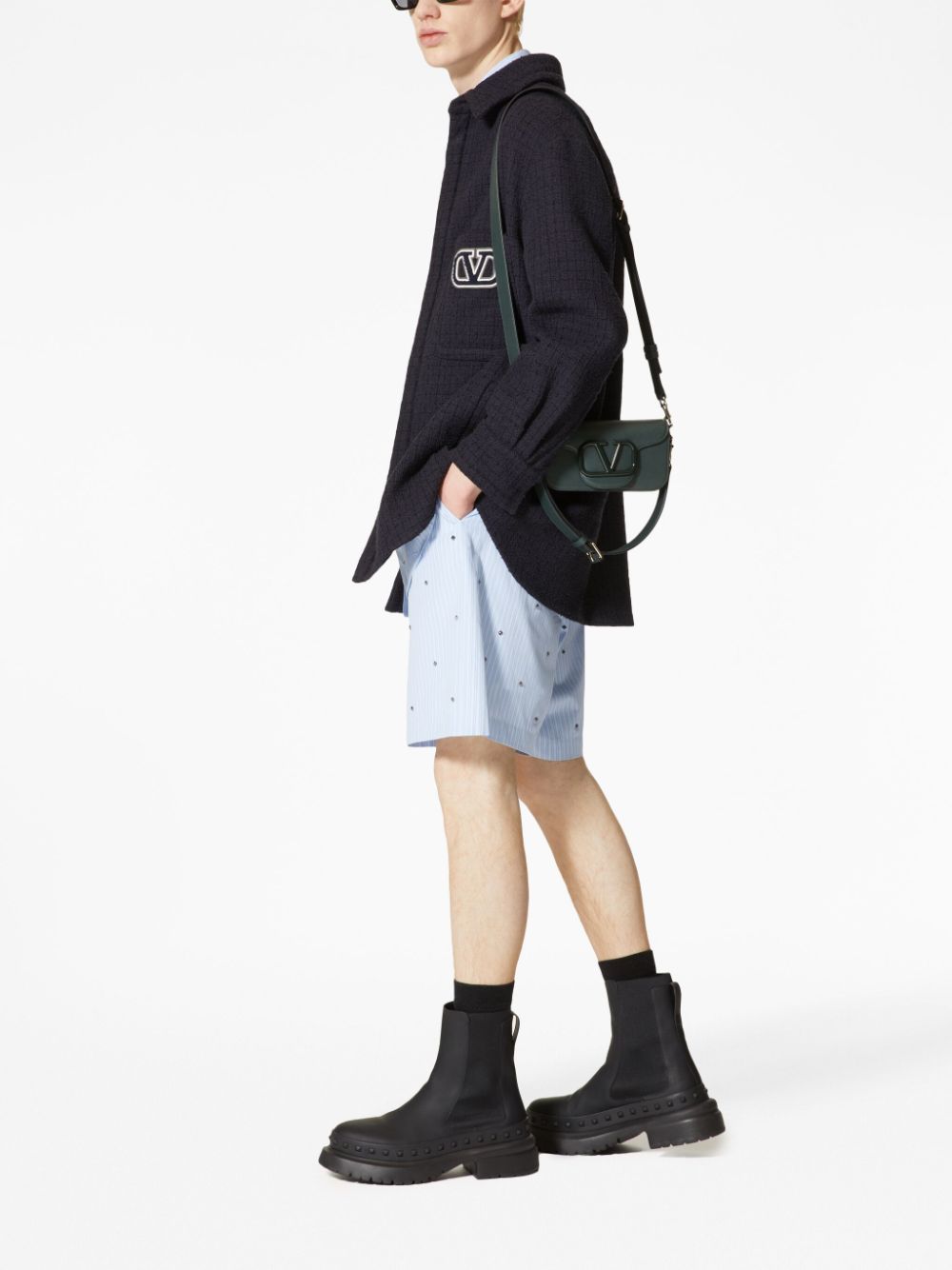 VALENTINO VLogo Signature Tweed Shirt Jacket
