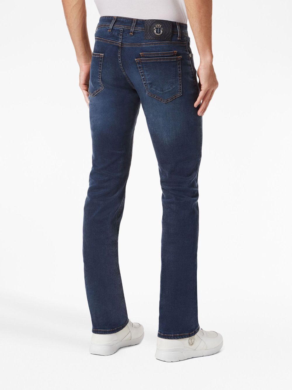 BILLIONAIRE Straight-Leg Jeans with Logo Patch
