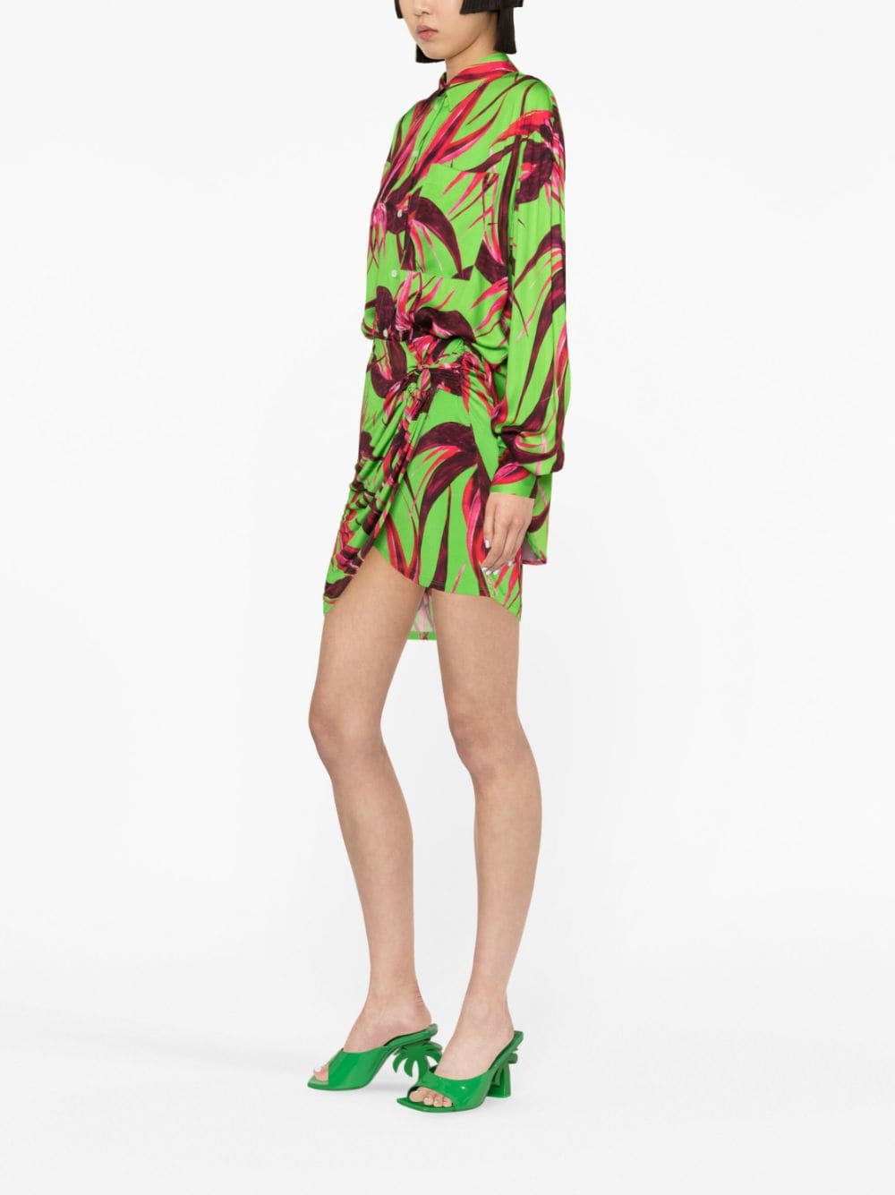 LOUISA BALLOU Louisa Ballou Coastline Floral-Print Miniskirt