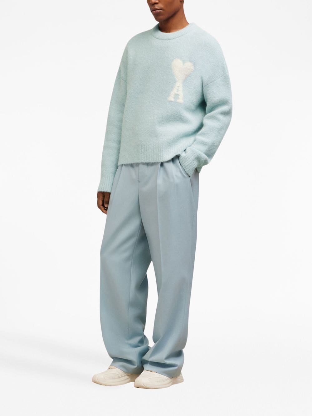 Ami Cloudy Wool De Coeur Jumper In Blue - 41% Off | Editorialist Ami Cloudy Wool De Coeur Jumper In Blue - 41% Off | Editorialist