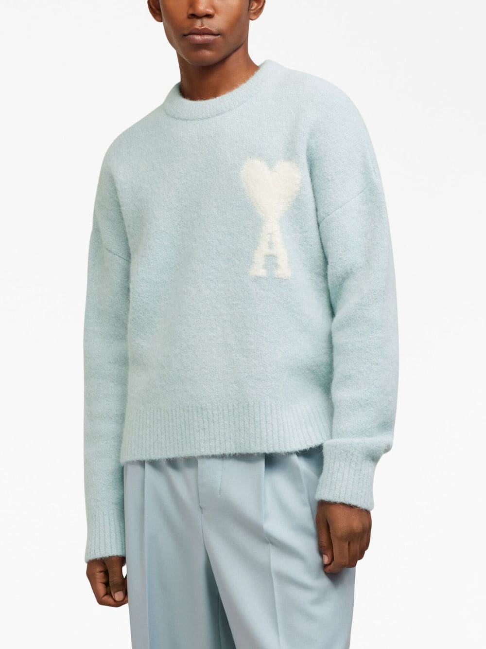 Ami Cloudy Wool Ami De Coeur Jumper In Blue - 41% Off | Editorialist