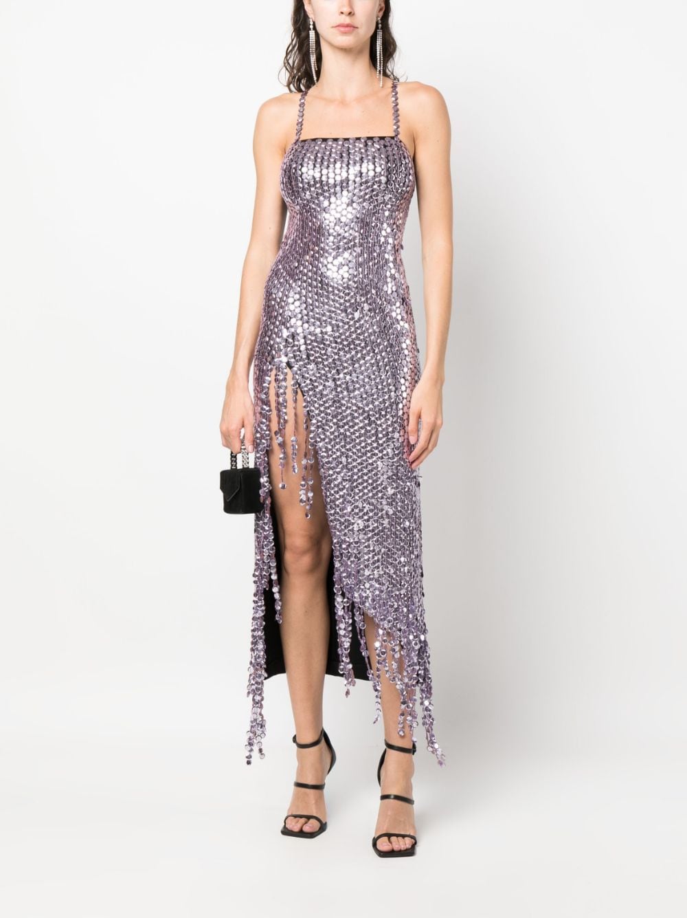ATTICO Avery Paillette-Embellished Midi Dress