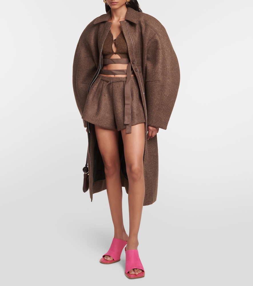 JACQUEMUS Jacquemus Les Mules Rond Carré Suede Mules