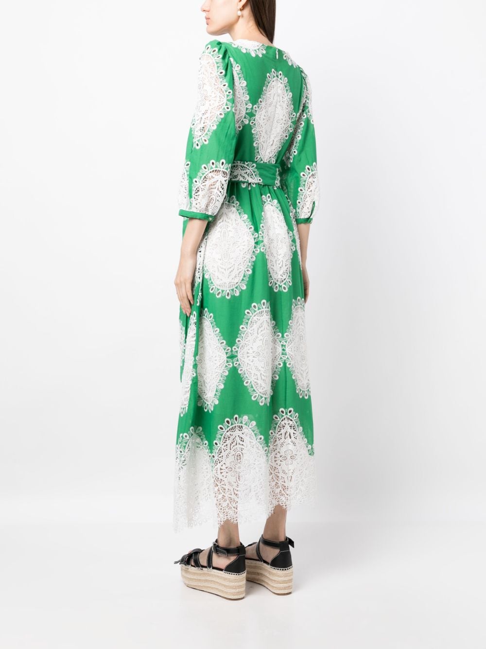 slim fit dress slacks Lowie Green Broderie Josephine Dress main image 0