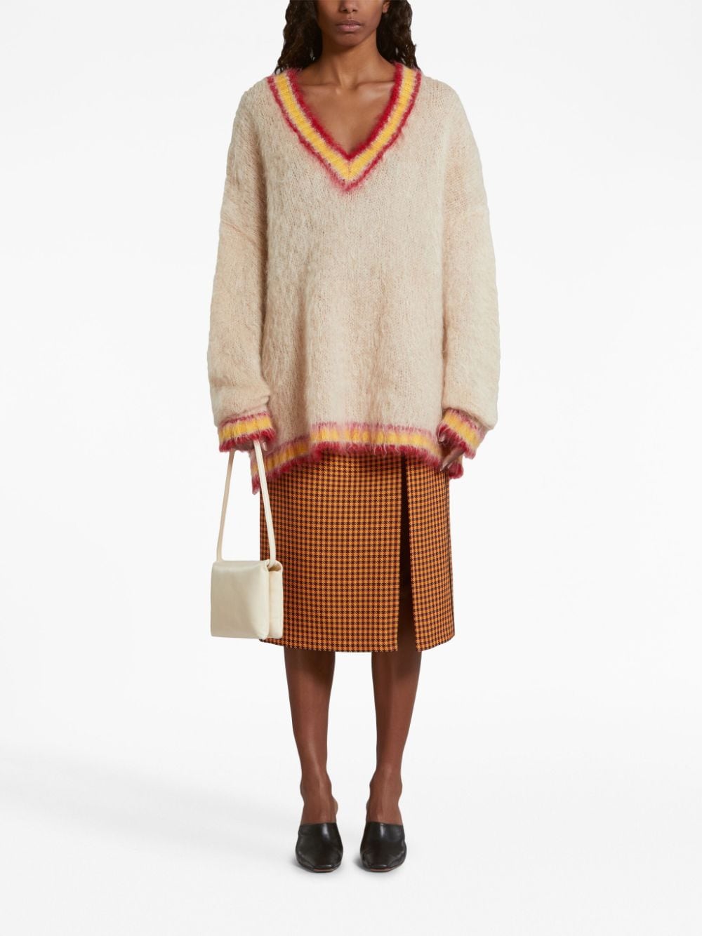 MARNI Marni Prisma Leather Clutch