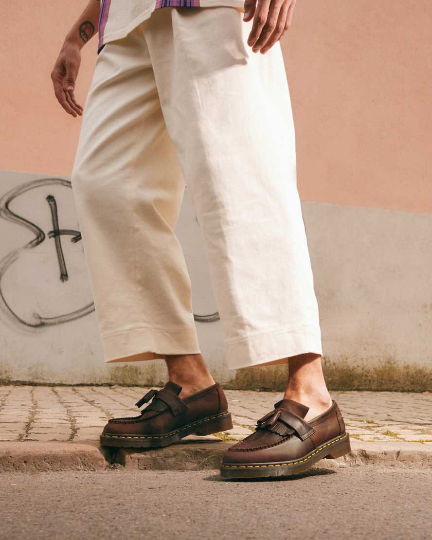 DR. MARTENS Dr. Martens Adrian Crazy Horse Leather Loafers