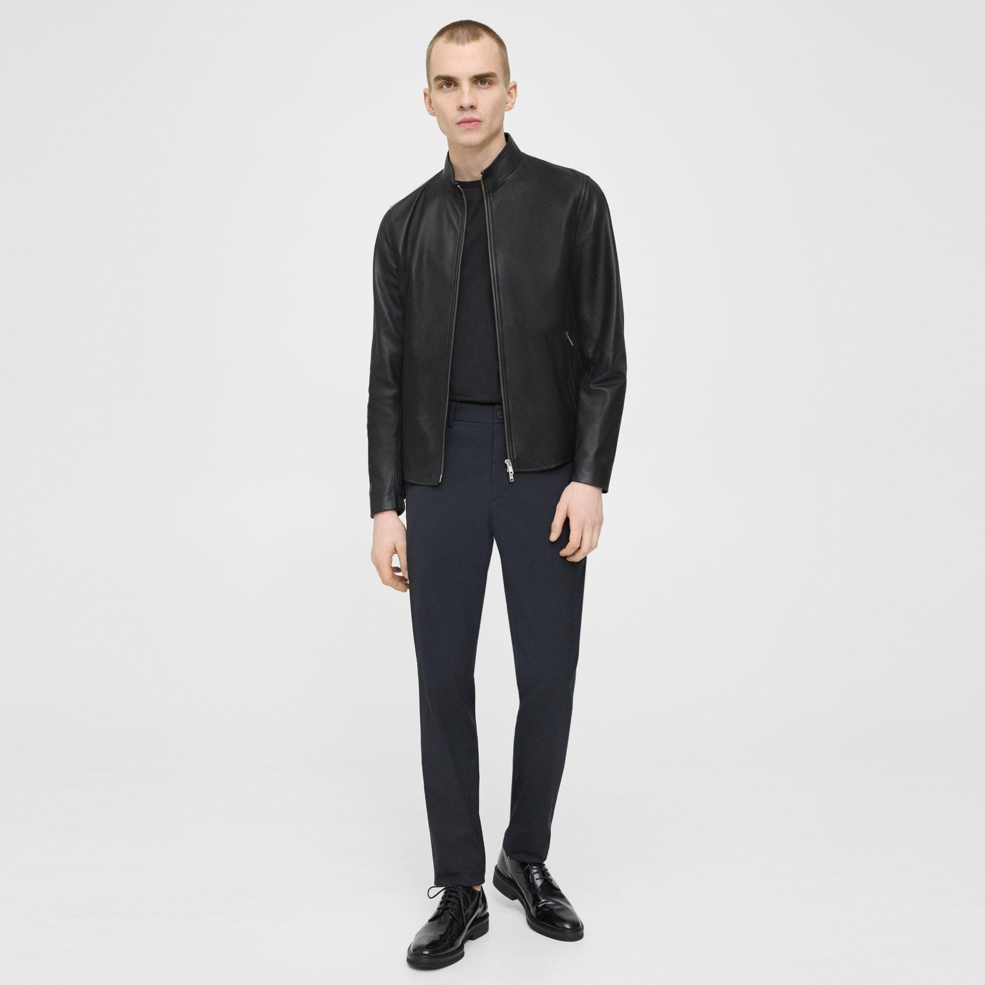 THEORY Theory Morvek Leather Zip Jacket