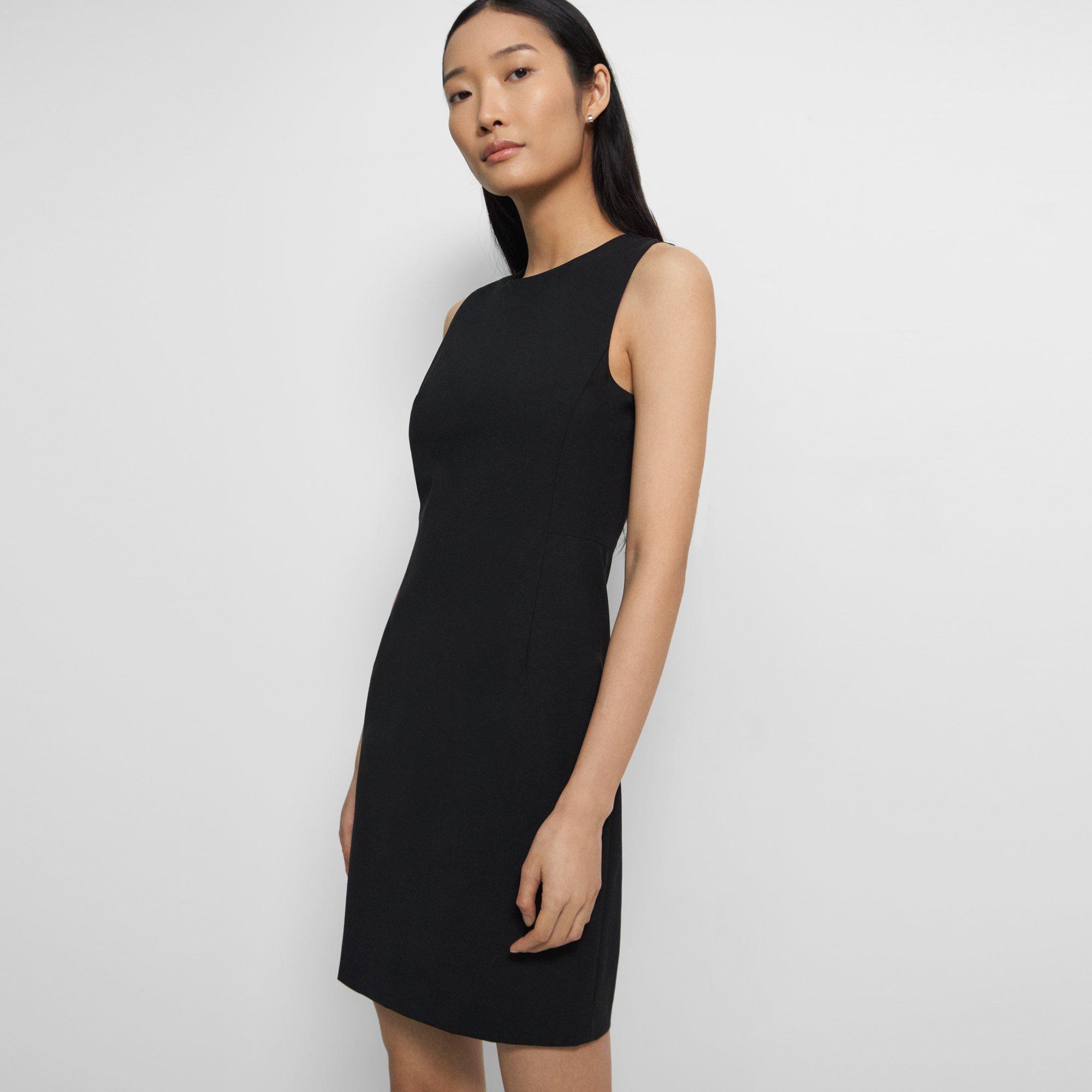 green emerald velvet dress Kalle Merino Wool Fitted Dress - Black – Kalle Ponte Tank Dress