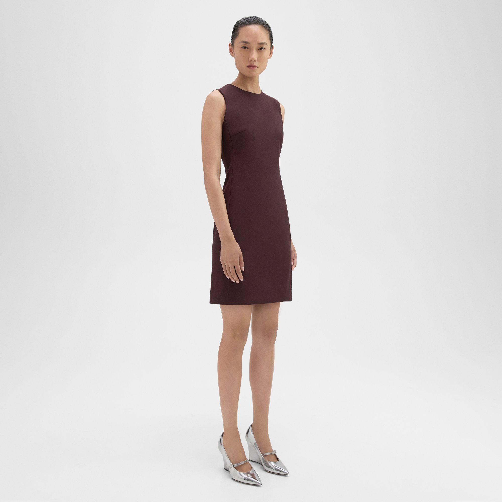 sleeveless fitted dress in good wool Sleeveless Fitted Dress in Good Wool | Women's Tailored Dress