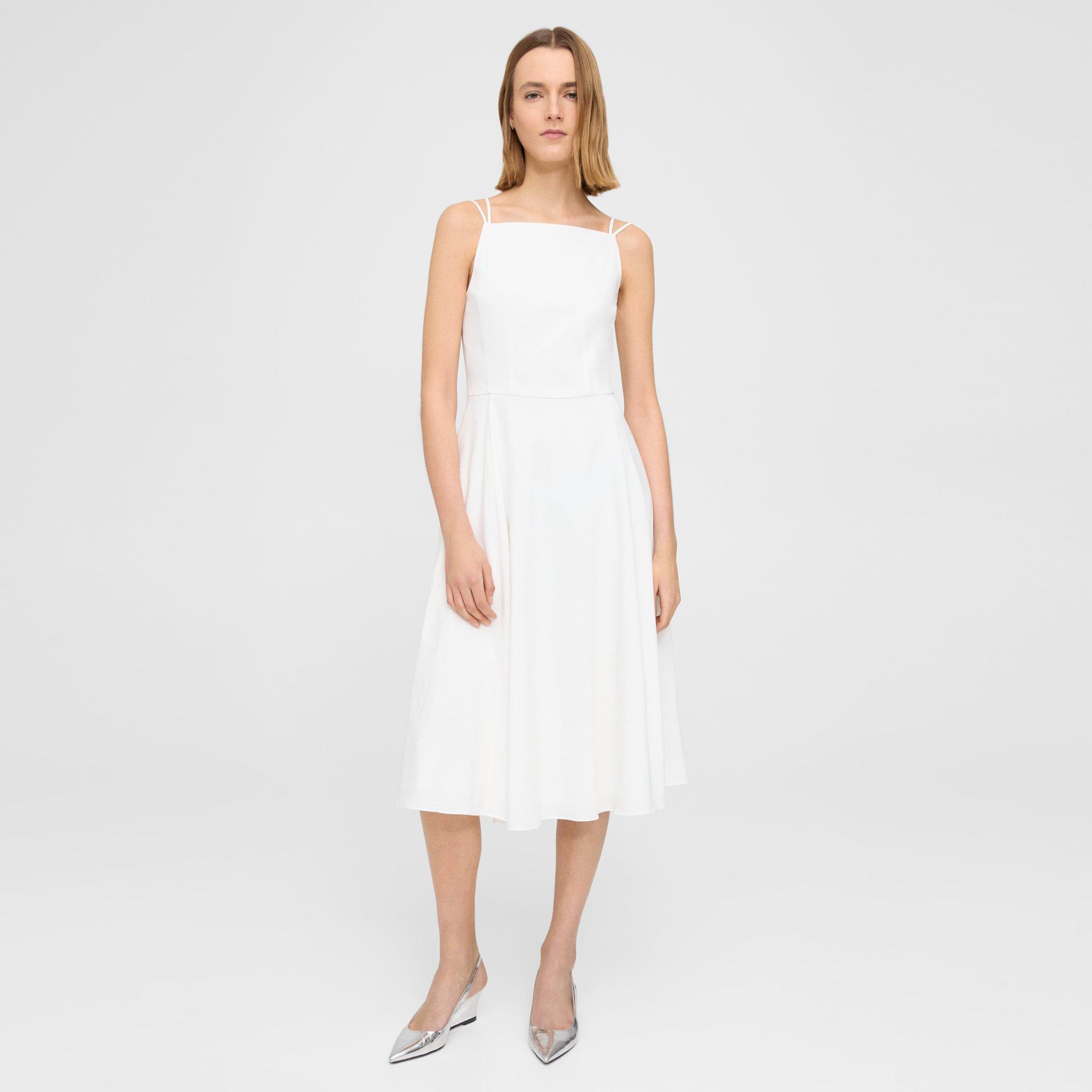 sleeveless v neck sweater dress Flower Sweater Dress in Cream