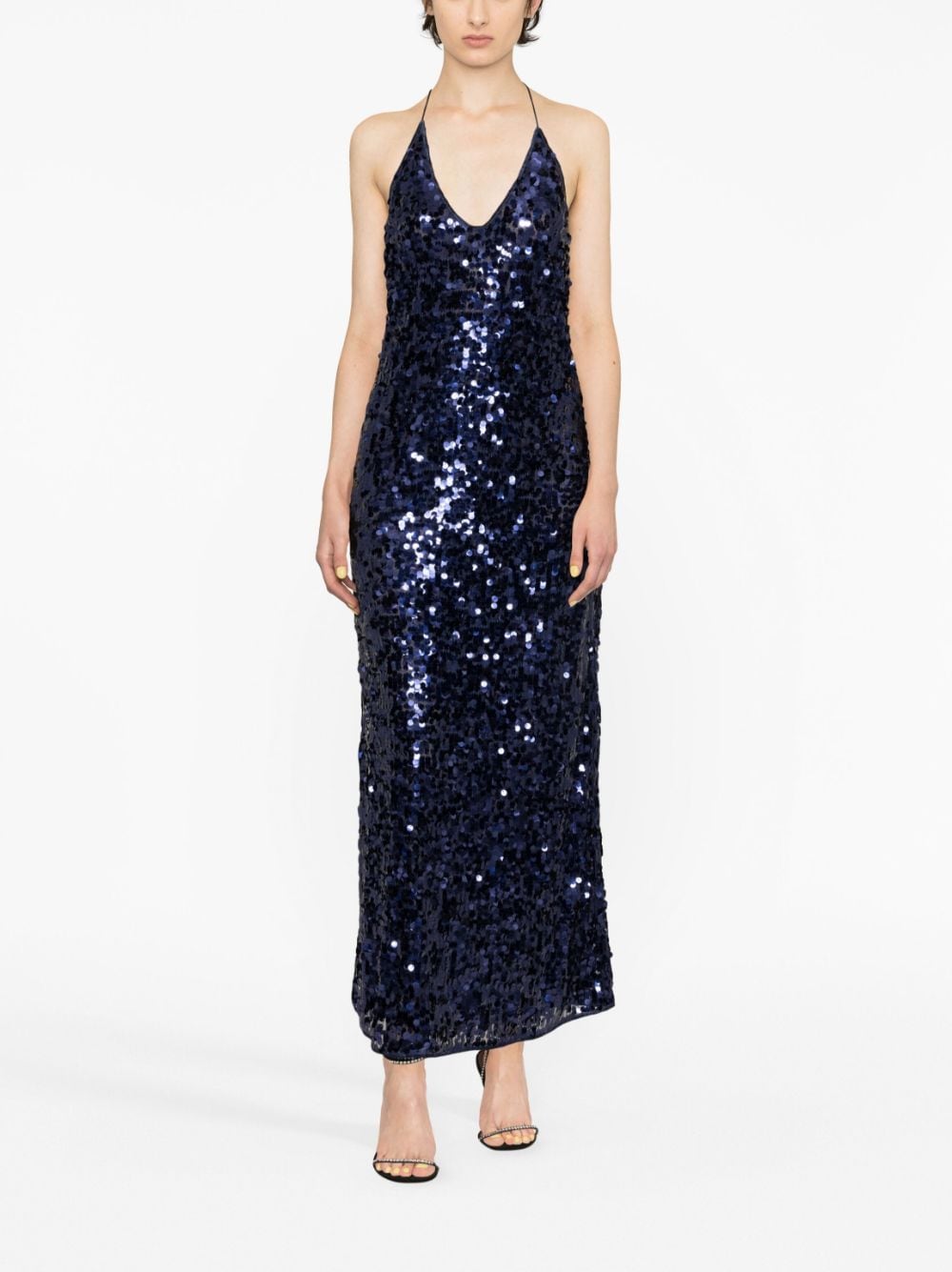 OSEREE Oséree Sequinned Halterneck Dress