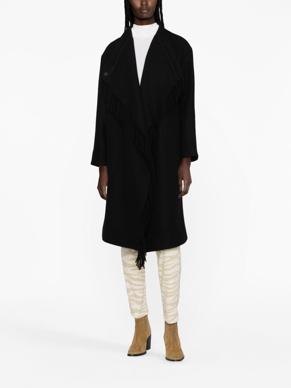 IRO PARIS IRO Ricky Fringed Wool-Blend Coat
