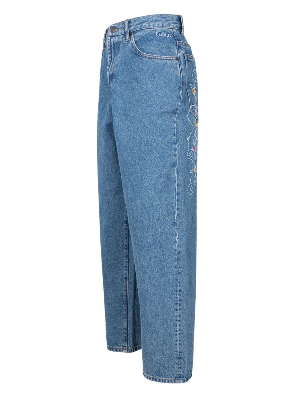 Supreme X Coogi Embroidered Baggy Jeans - Blue | Editorialist