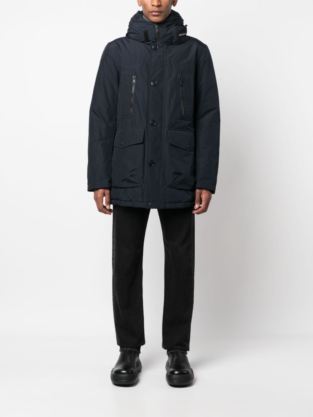WOOLRICH Hooded Zip Coat