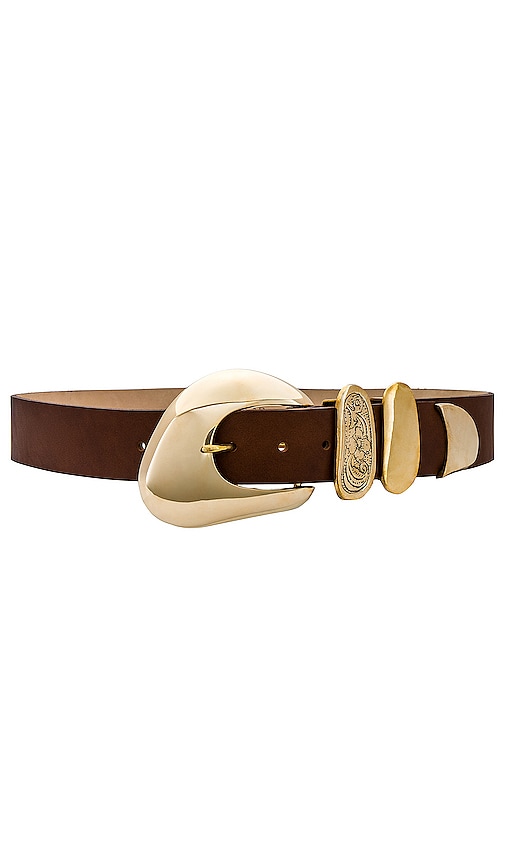 Women\'s STREETS AHEAD Brown Leather Belt with Gold tone brass Buckle USA ITALY S Streets Ahead Maxine Belt - PapillonStyles main image 4