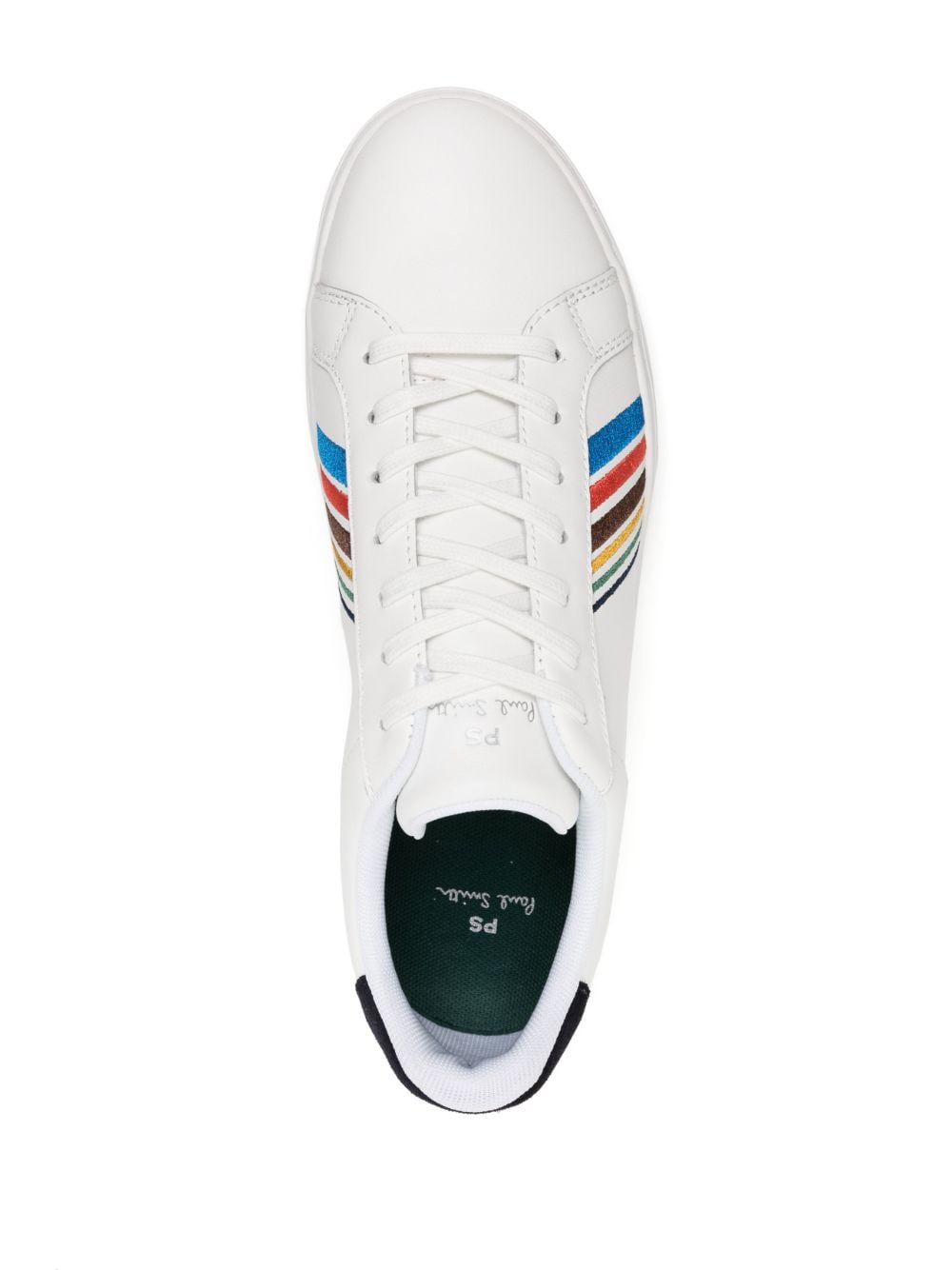 Paul Smith Stripe-Detail Lace-Up Sneakers - White | Editorialist display picture 2