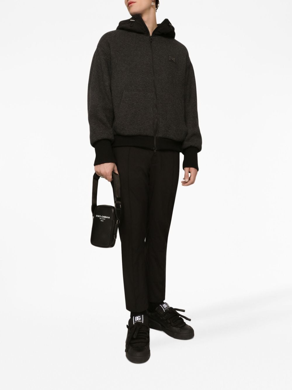 DOLCE & GABBANA Hooded Zip-Up Jacket