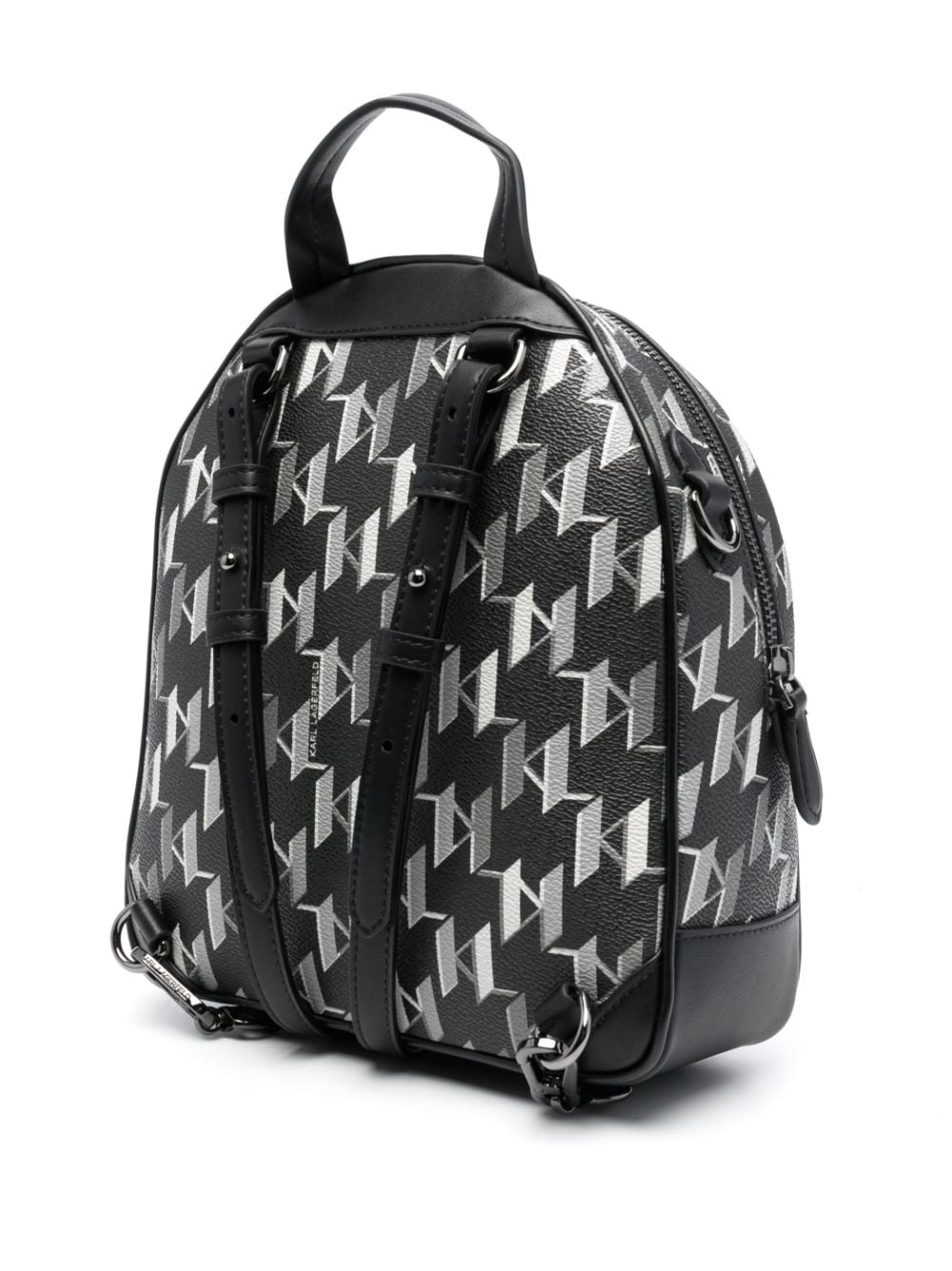 Karl Lagerfeld K/Ikonik 2.0 Monogram Backpack In Black - 10  display picture 2