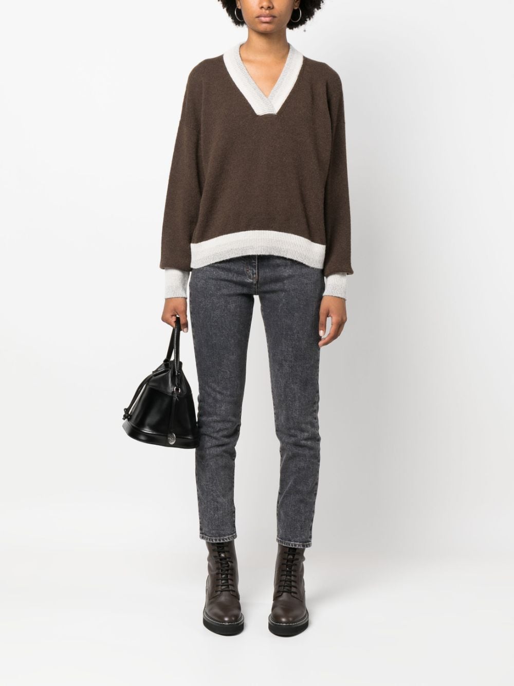 PESERICO Stonewashed Mid-Rise Skinny Jeans