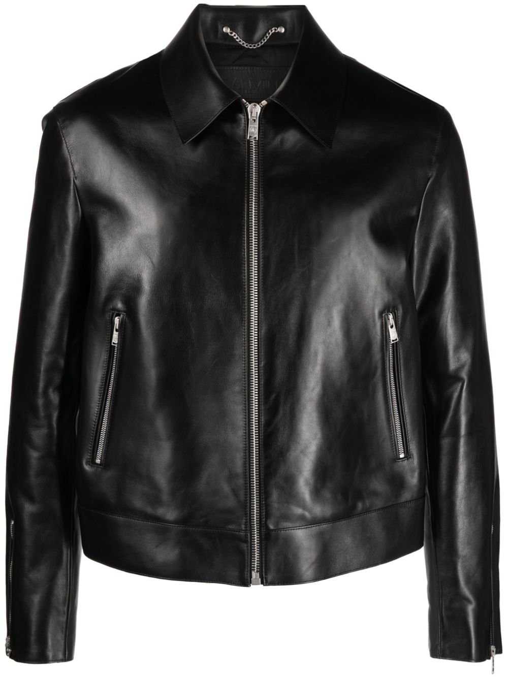 Lanvin Zip-Up Leather Jacket In Black - 60% Off | Editorialist