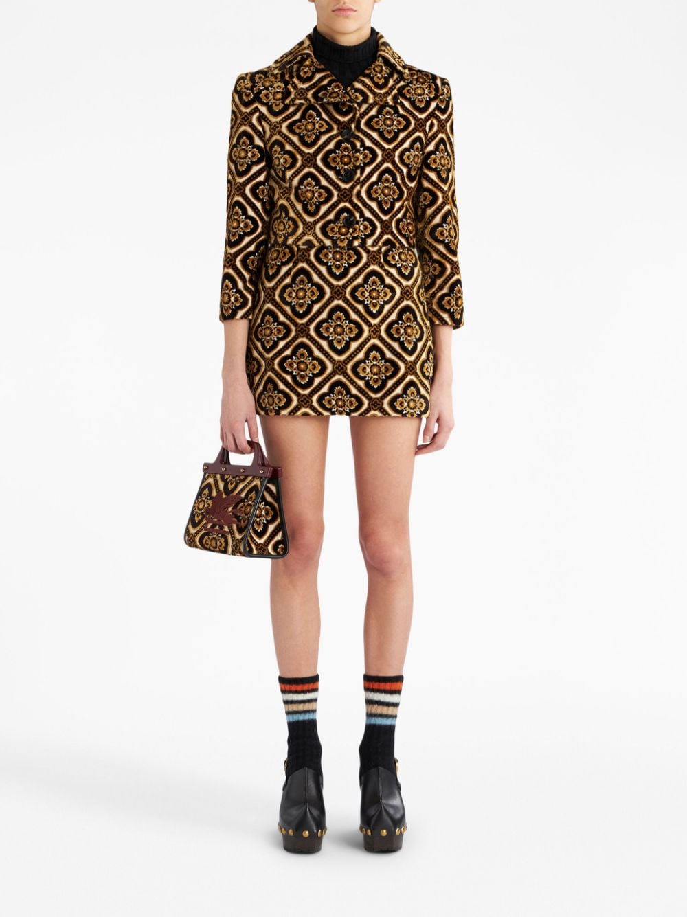 ETRO ETRO Geometric-Print Cropped Jacket
