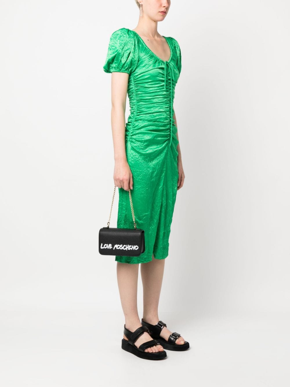 MOSCHINO Logo-Print Shoulder Bag